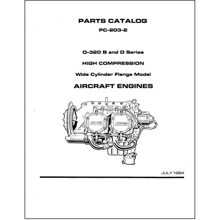 Lycoming O-320 Parts Catalog PC-203-2 | Essco Aircraft – PilotMall.com