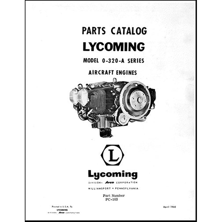 Catálogo de piezas Lycoming O/IO/LIO-320 PC-103 | Essco