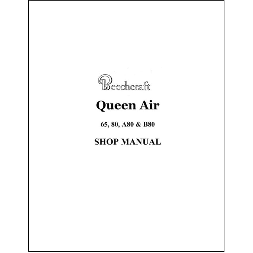 Manual de taller de Beech Queen Air 65/80/A80 | Reimpresión de Essco