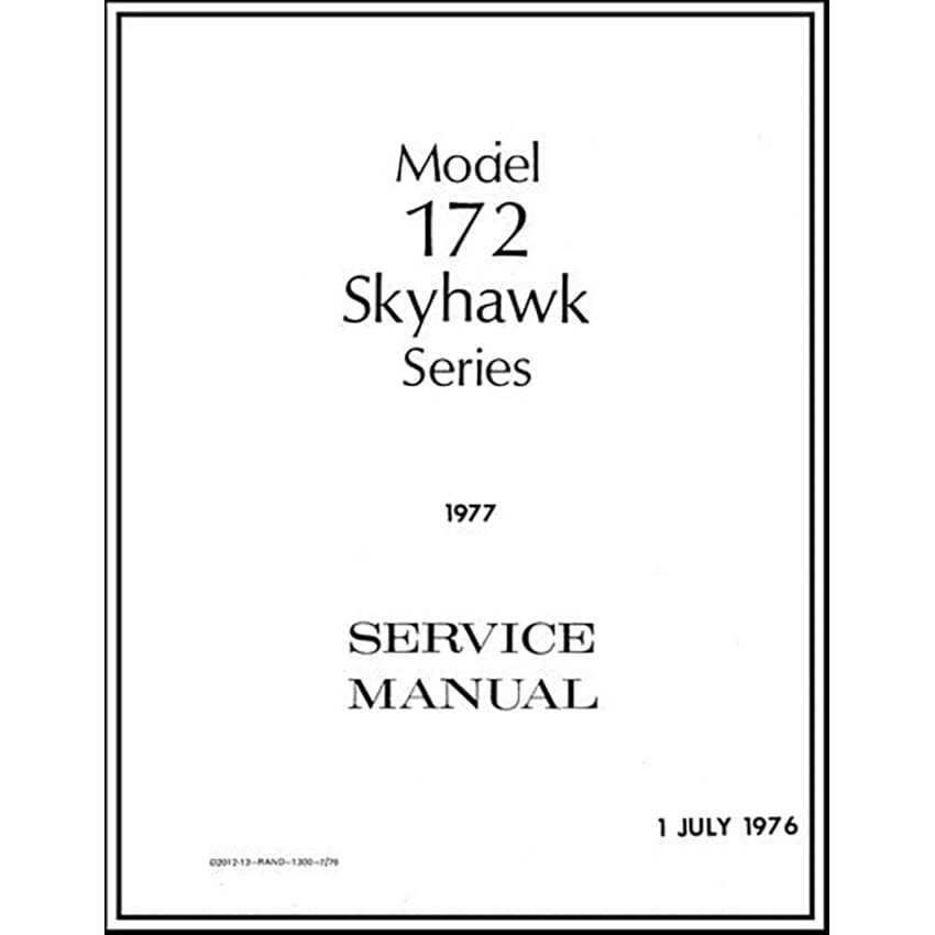 Cessna 172 Maintenance Manual | 1977 Skyhawk Essco Aircraft – PilotMall.com