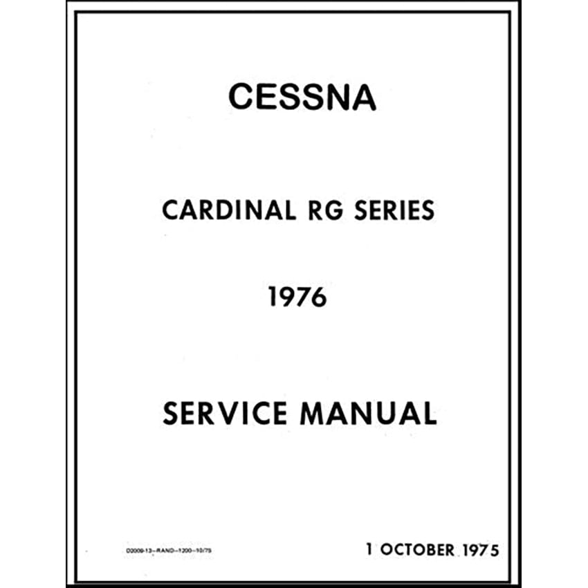 Cessna 177RG Maintenance Manual | Clear Reprint by Essco