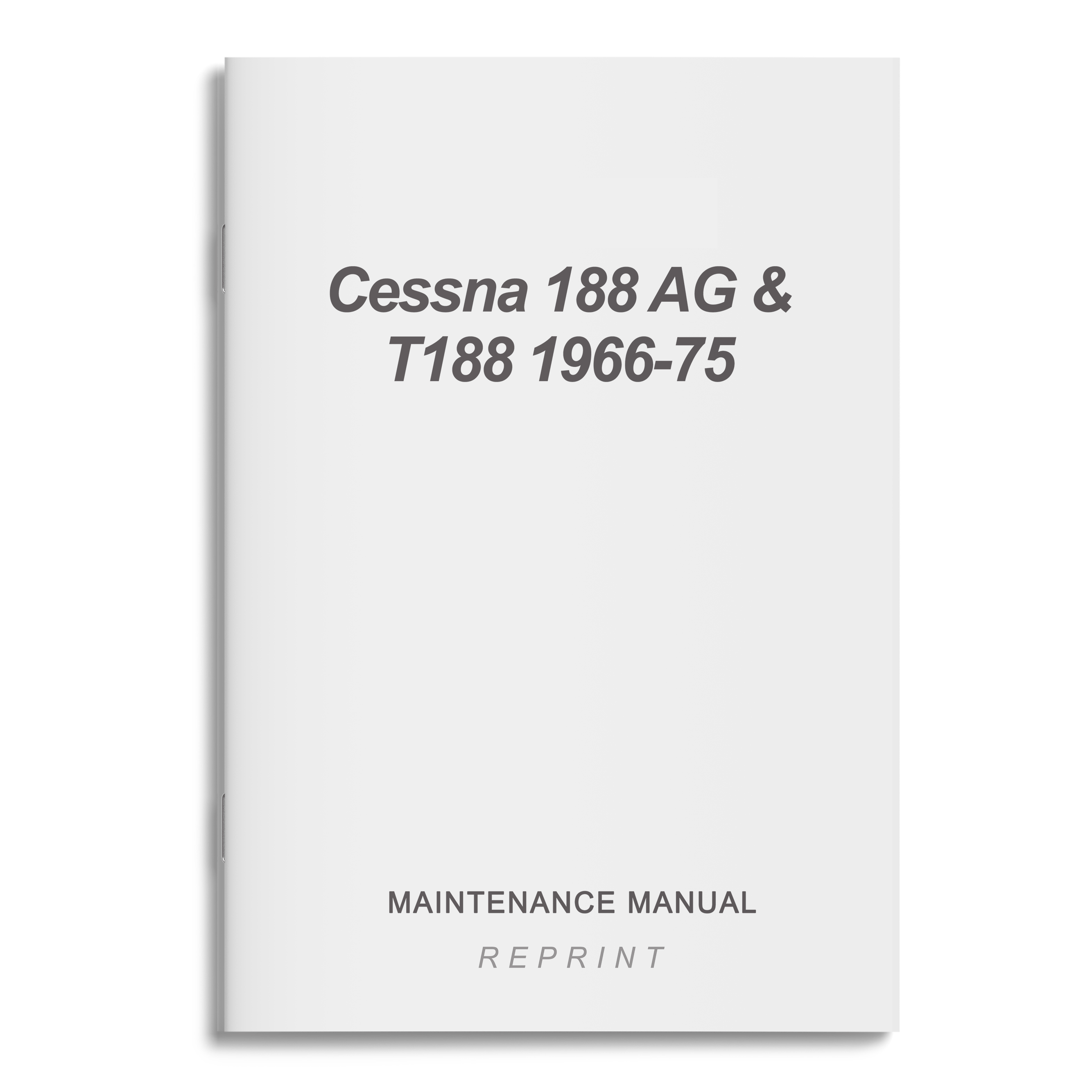 Cessna 188 Maintenance Manual | Authentic 1966-75 AgWagon – PilotMall.com