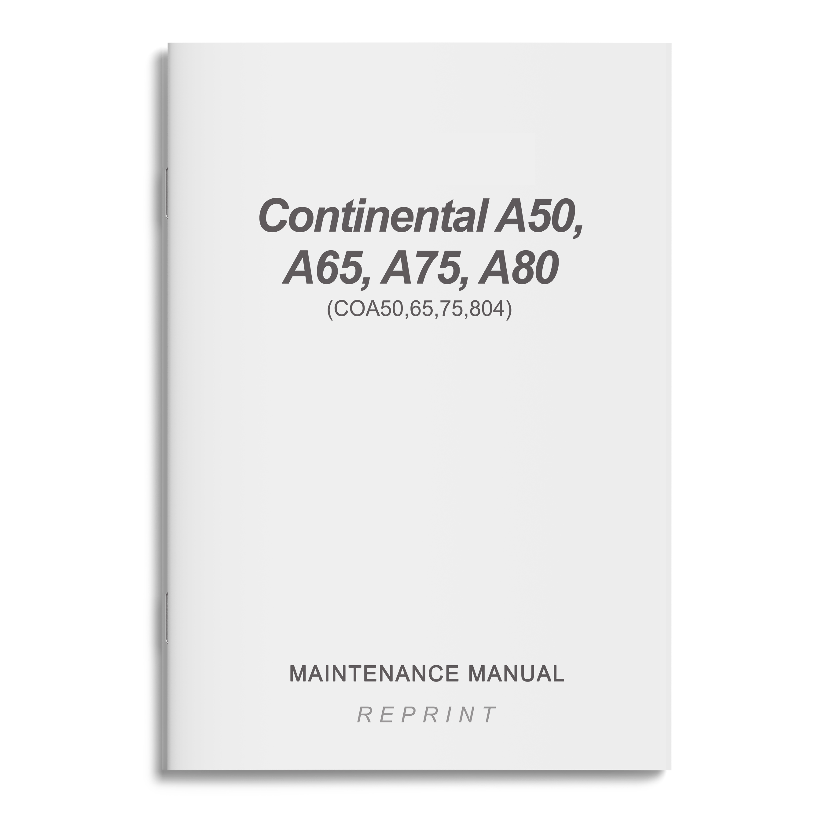 Continental A50 Maintenance Manual | Essco Aircraft Guide