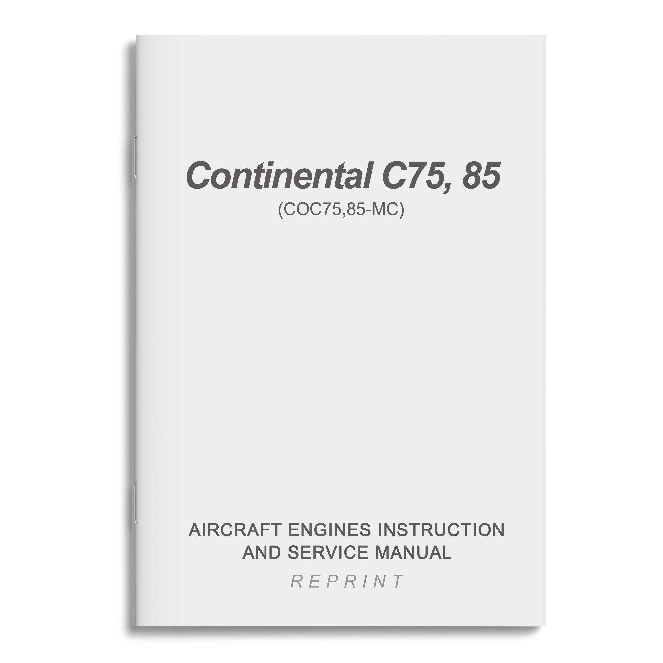 Continental C75/C85 Engine Manual - Clear Repro by Essco – PilotMall.com
