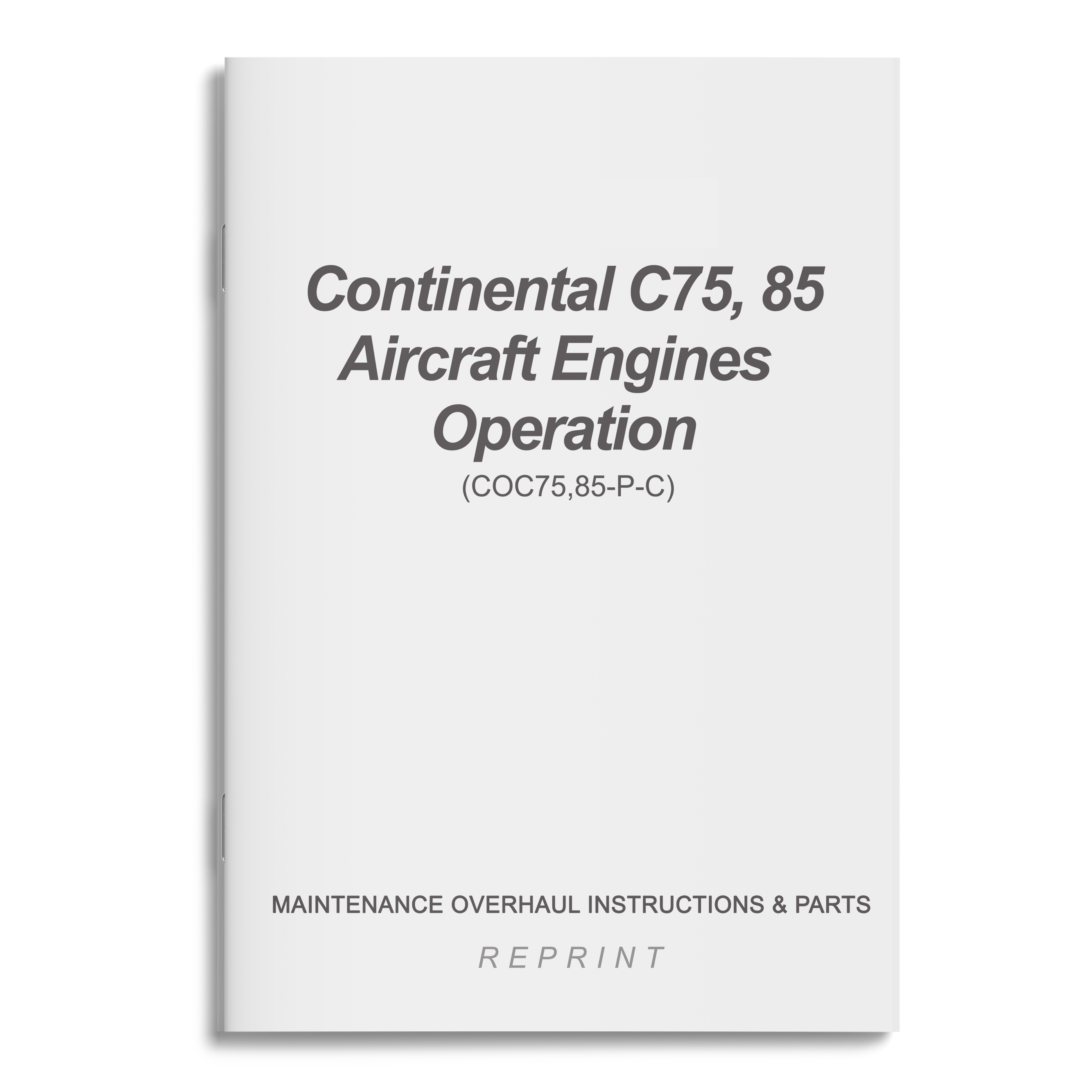 Continental C75 C85 Engine Manual | Essco Aircraft Quality – PilotMall.com