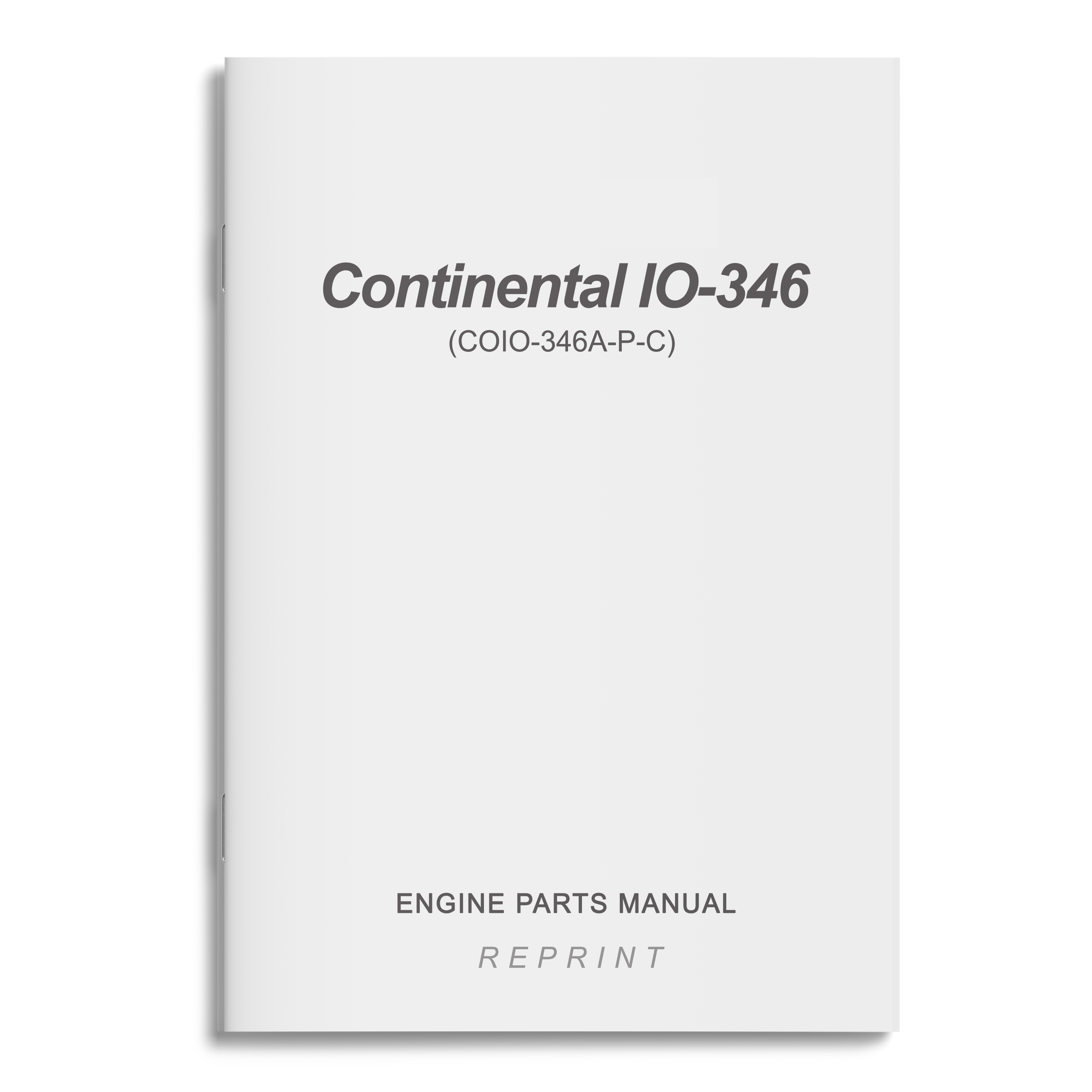 Continental IO-346 Engine Parts Manual | Clear Essco Reprint ...