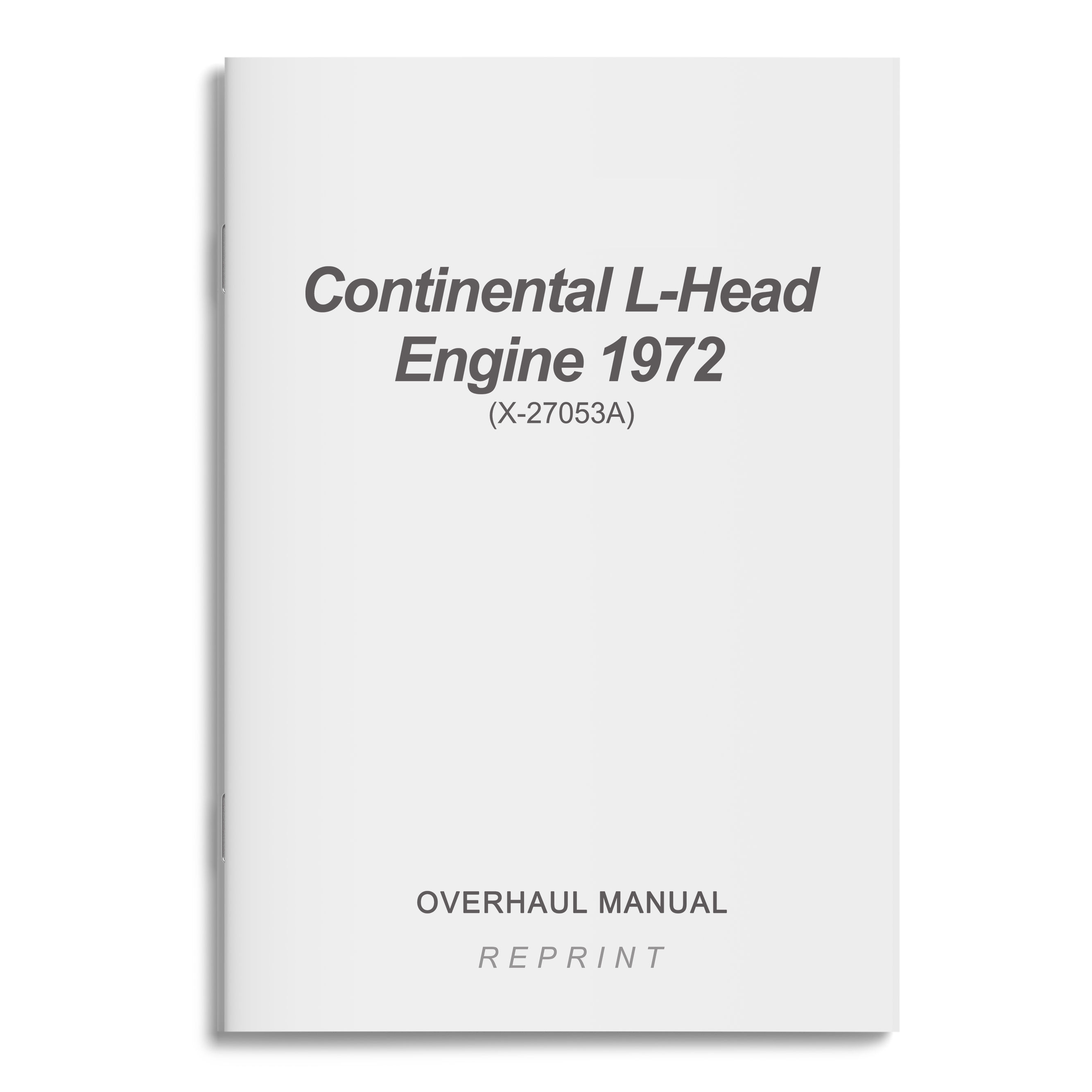 Continental L-Head Engine Manual 1972 | Essco Reprint Guide – PilotMall.com
