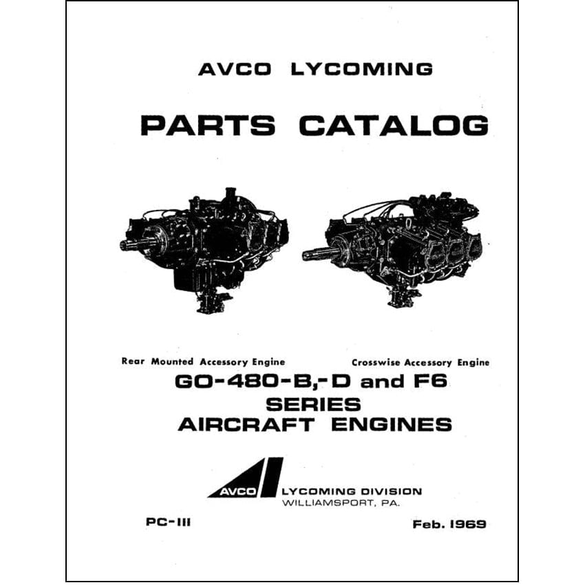 Lycoming GO-480 Parts Catalog PC-111 | Engine Manual