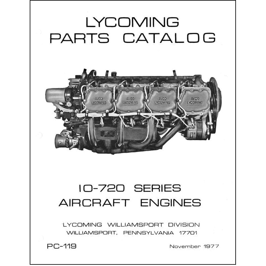 Lycoming IO-720 Series, 1983 Catálogo de peças PC-119-A (PC-119-A)