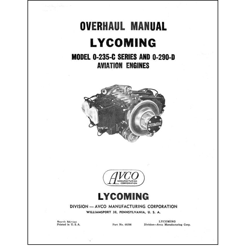 Manual de revisión de los Lycoming O-235-C y O-290D | Essco Repro ...