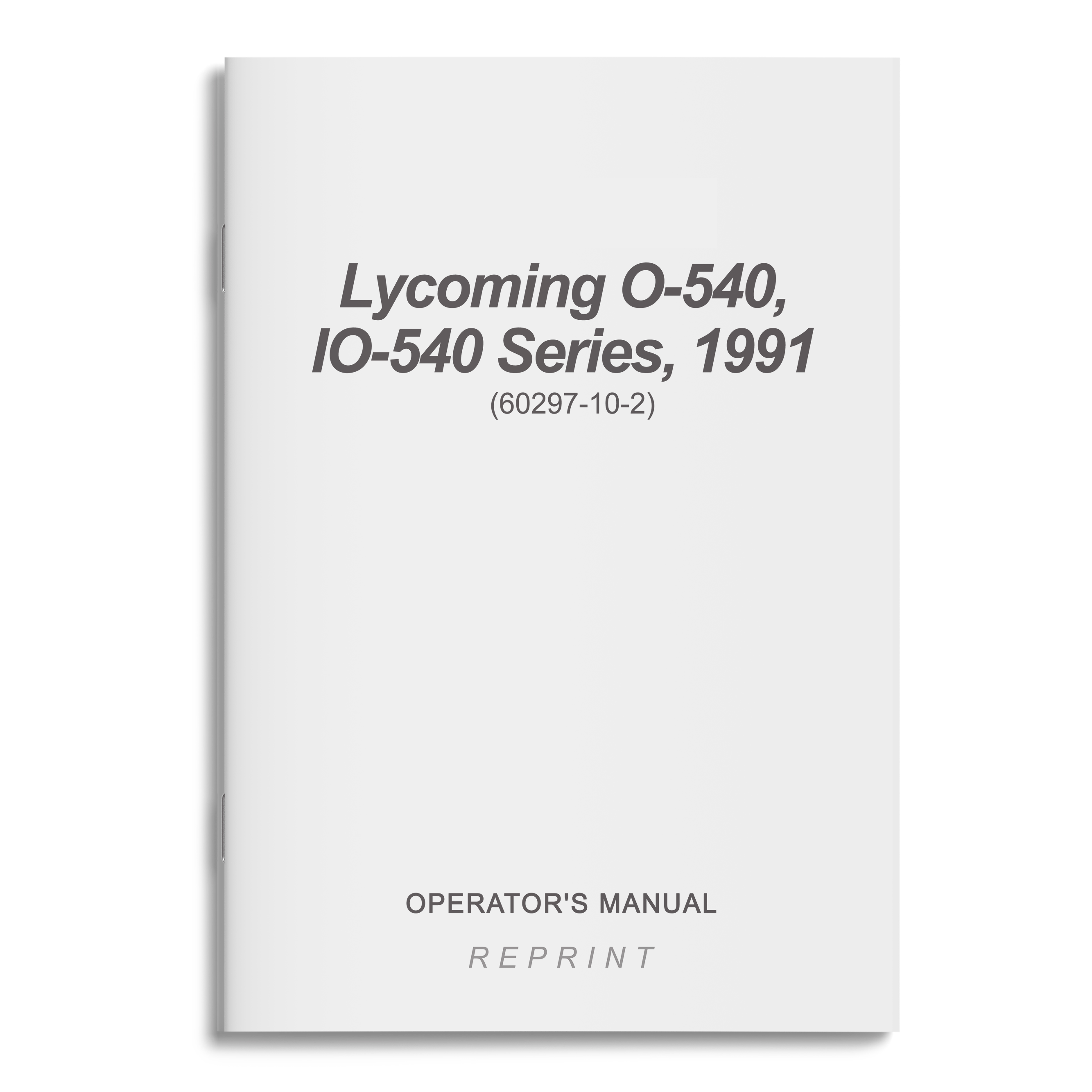 Lycoming O-540/IO-540 Manual | Essco Aircraft Reprint