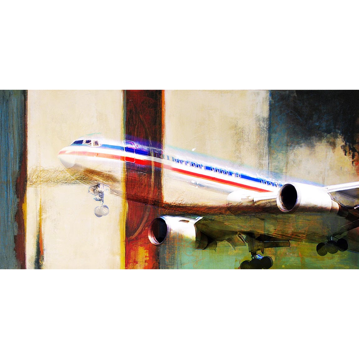 Boeing 767 Art Print – Signed Frank Martin Aviation Artwork – PilotMall.com