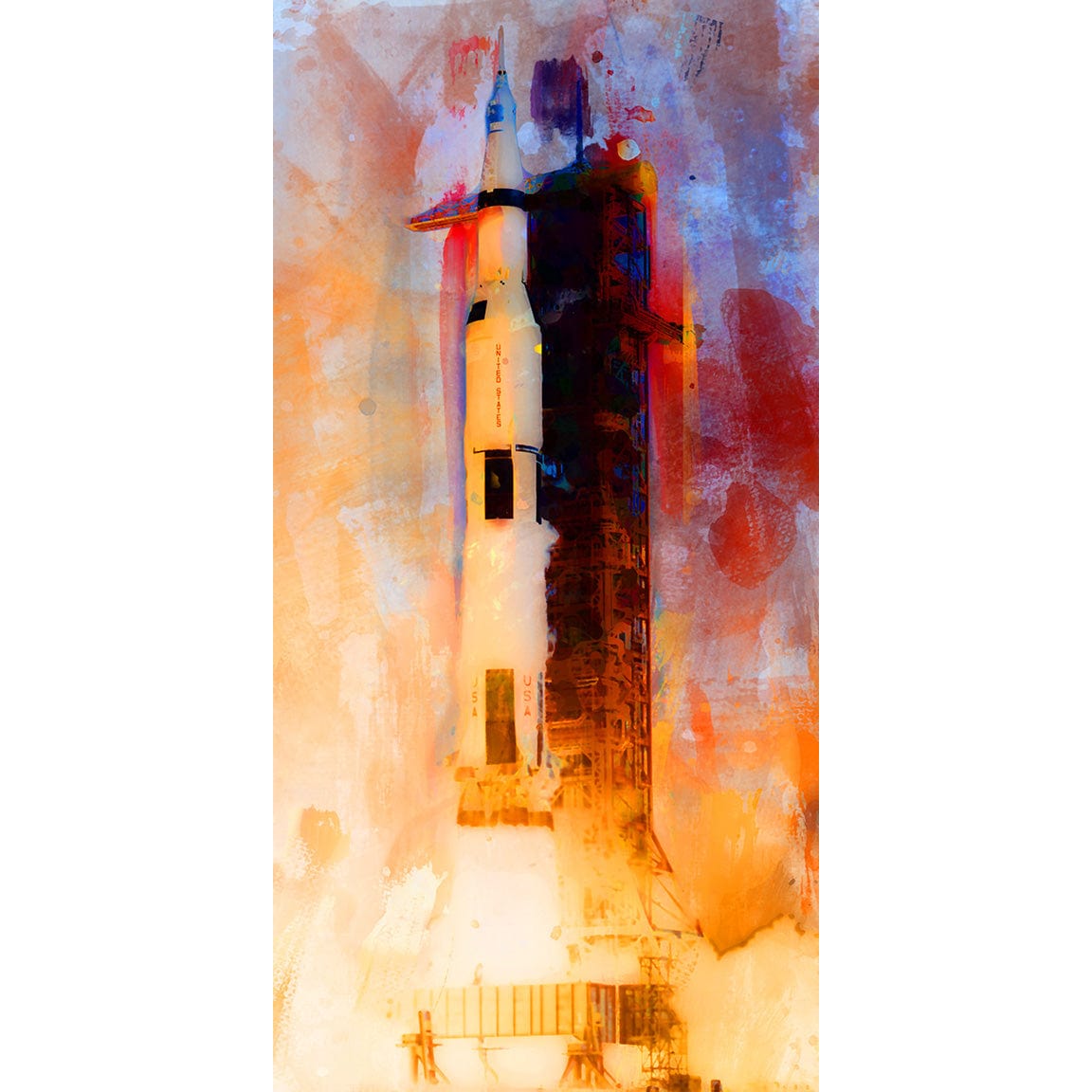 Apollo 11 Art Print by Frank Martin – Signed Historic Launch ...