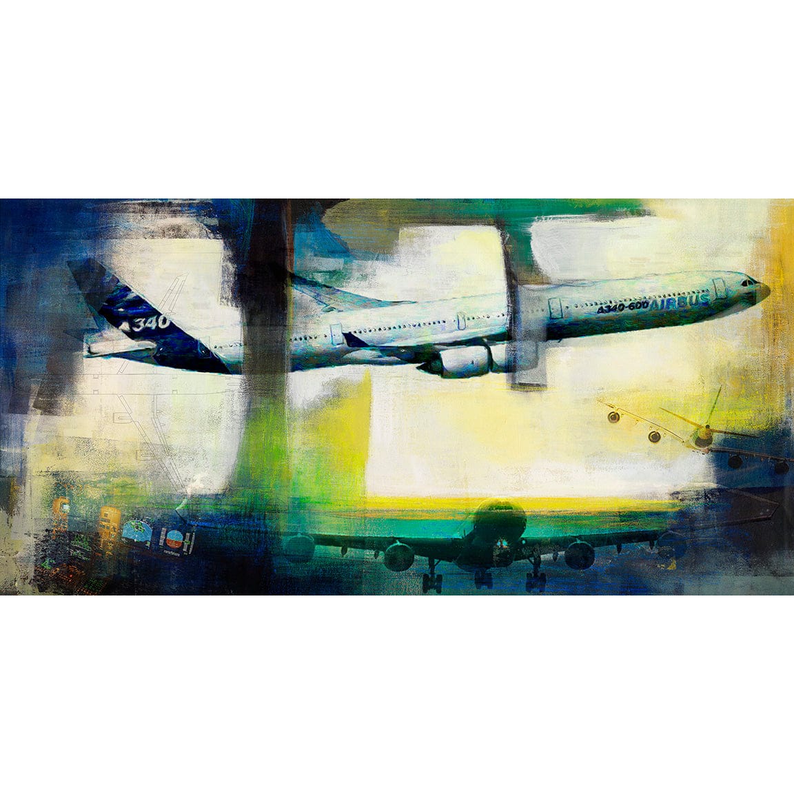 Airbus A340 Art Print - Signed Frank Martin Aviation Artwork ...