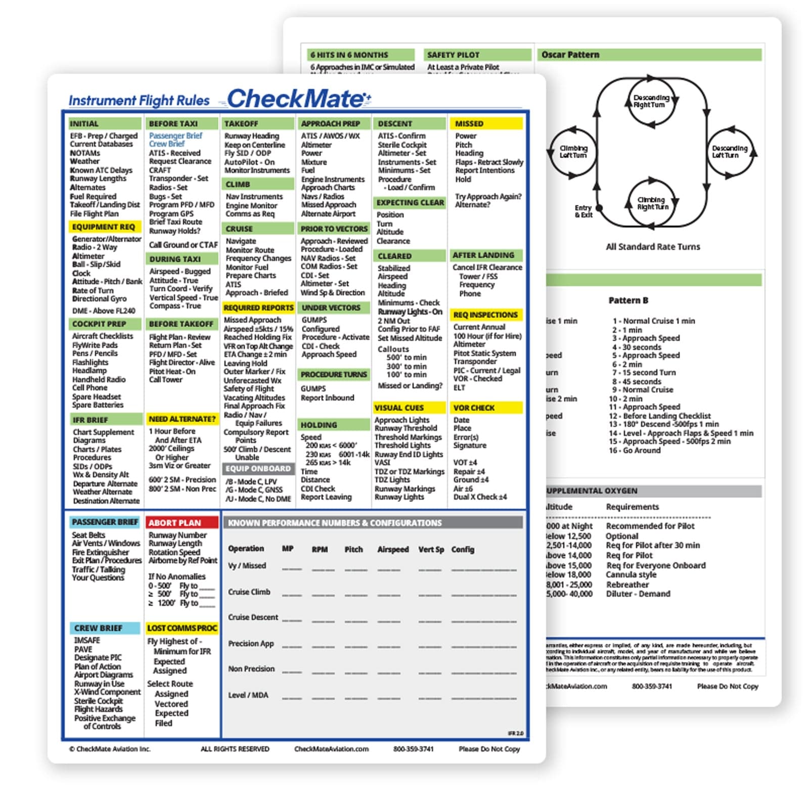 CheckMate IFR 2 Checklist – Standard Size (Modernized) | PilotMall.com