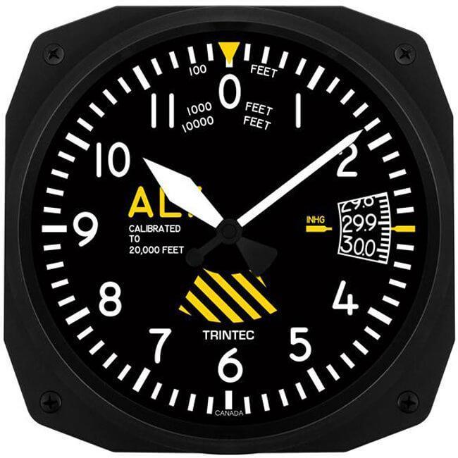 Trintec Altimeter Wall Clock – Aviation Decor 30th Anniv – PilotMall.com