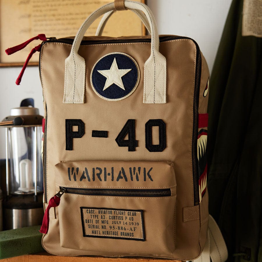 P-40 Warhawk Backpack - WWII Aviation Flight Bag | Red Canoe