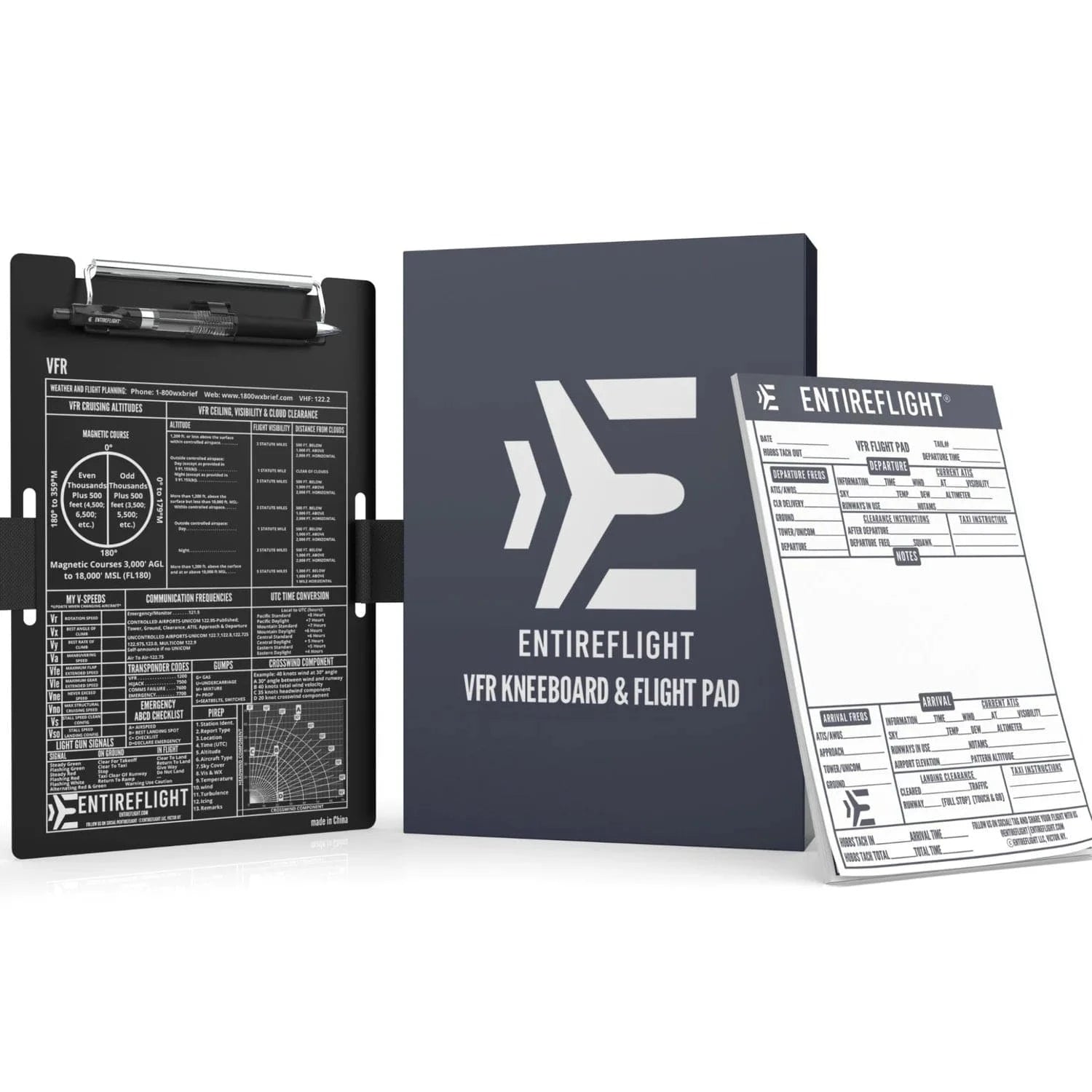 EntireFlight VFR Pilot Kneeboard & Flight Pad - Organized Flight Gear