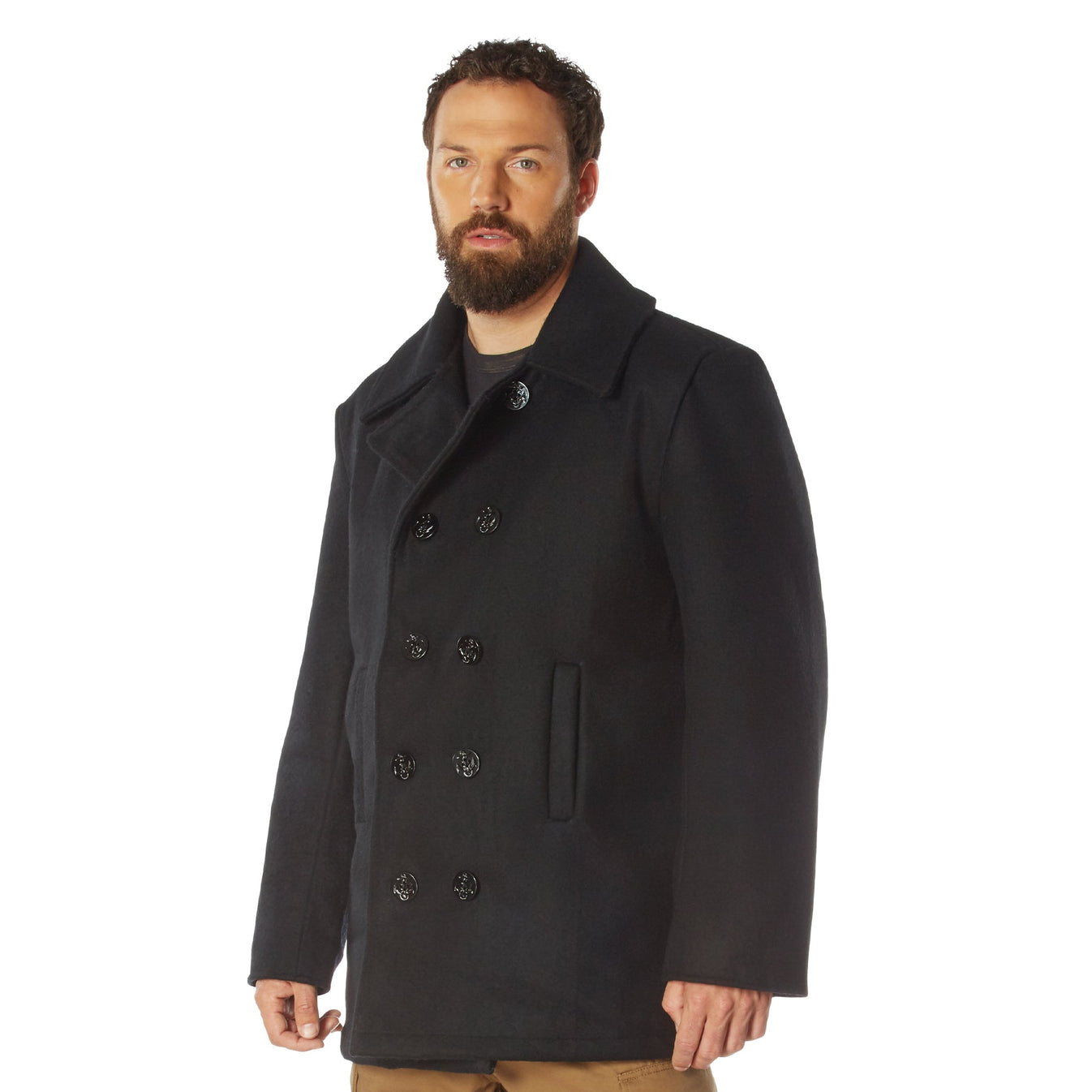 US Navy Pea Coat by Rothco - Heavy Wool Warmth for Pilots