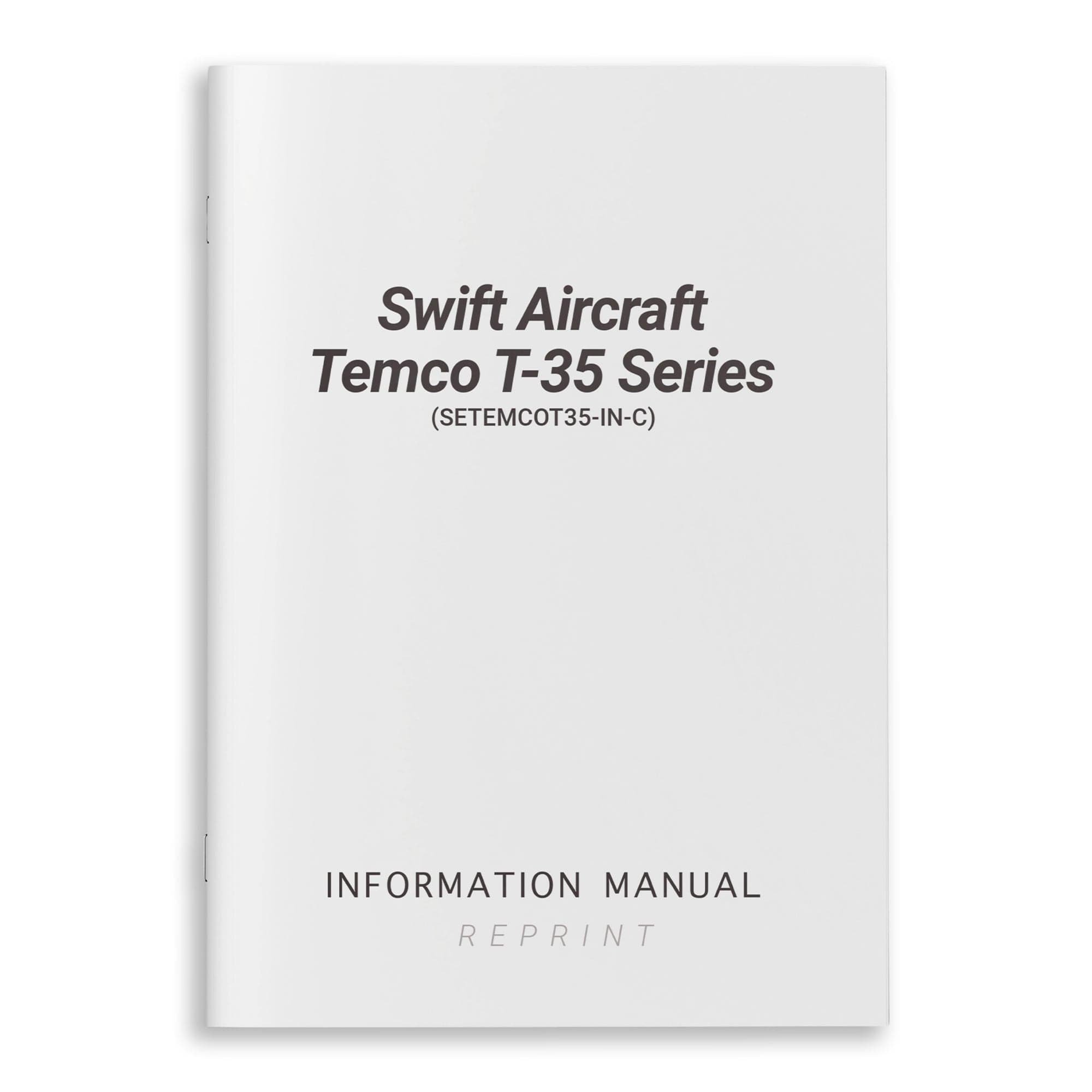 Manual de información del Temco T-35 – Essco Aircraft de alta claridad
