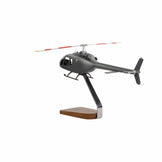 Bell 505 Jet Ranger Model – Handcrafted Mahogany Collectible