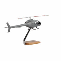 Bell 505 Jet Ranger Model – Handcrafted Mahogany Collectible