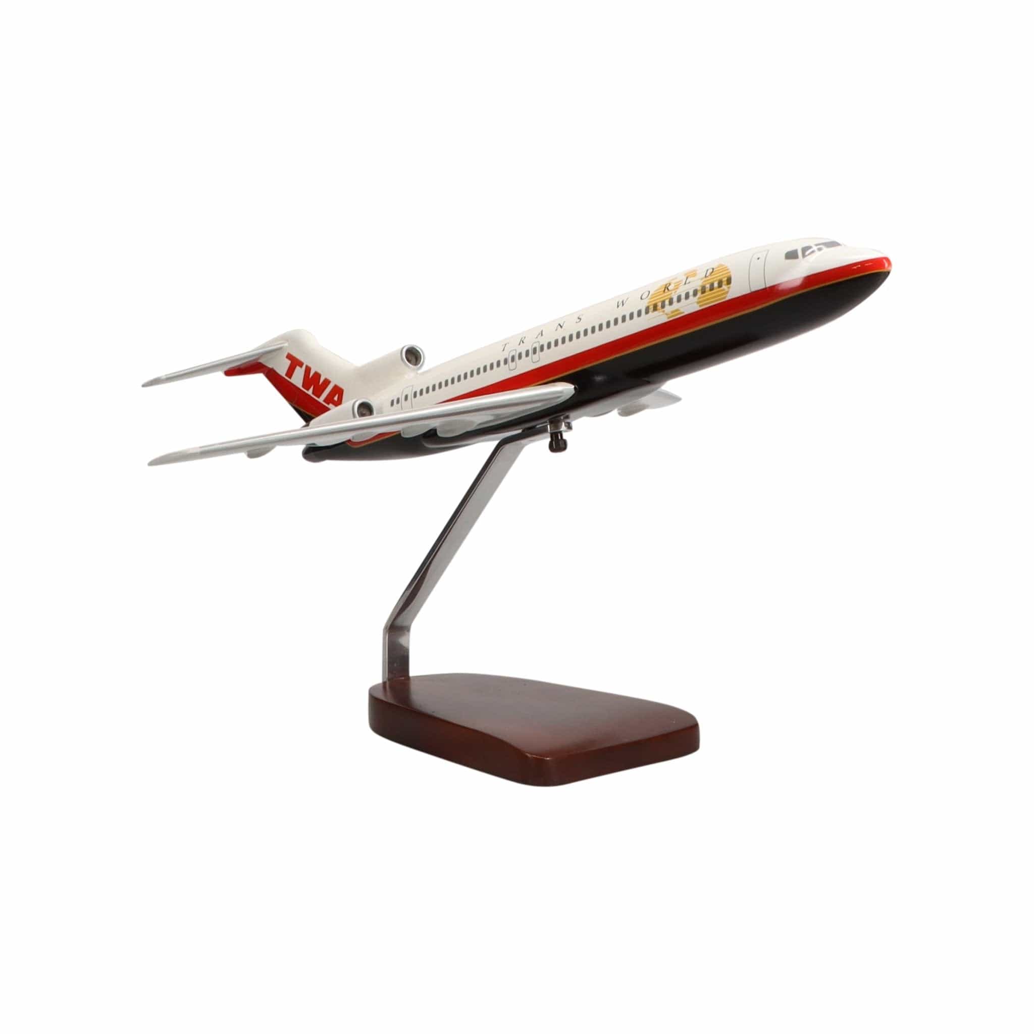 Boeing 727-200 TWA Mahogany Model – Handcrafted Collectible – PilotMall.com