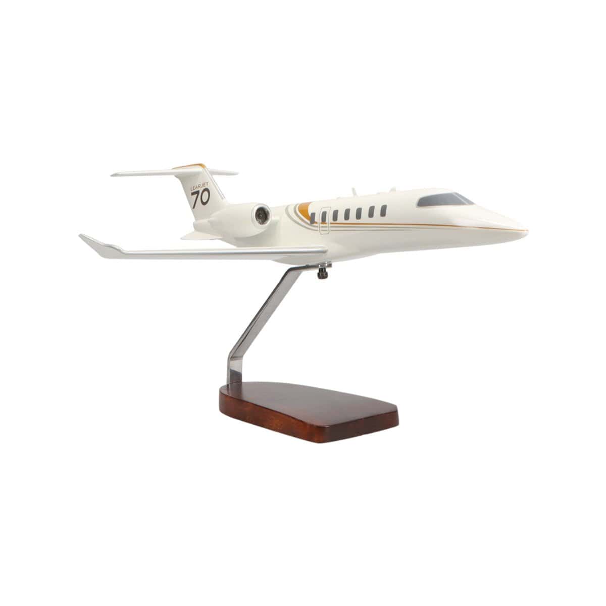 Handcrafted Learjet 70 Mahogany Model – Aviation Collectible