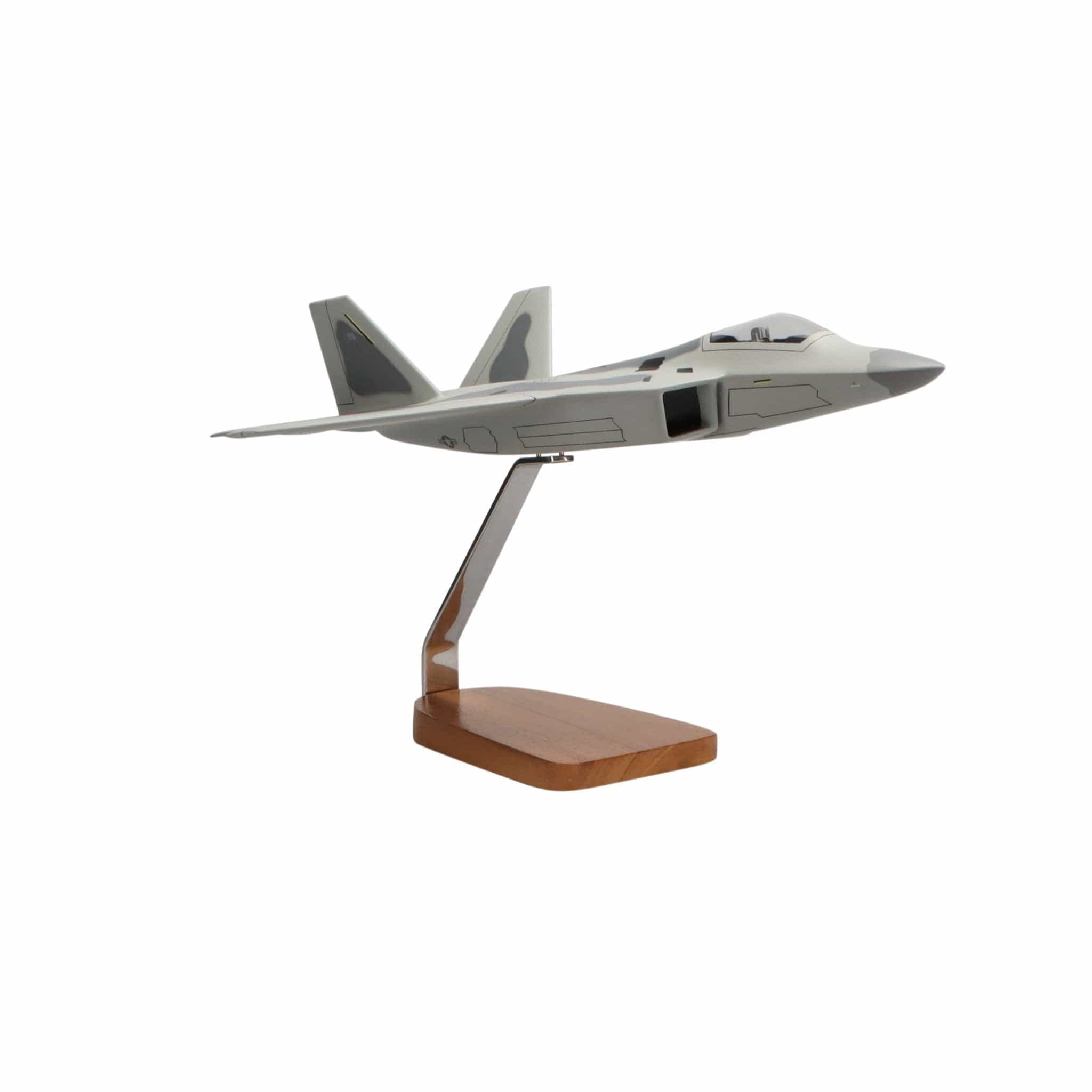 Lockheed Martin F-22 Raptor Mahogany Aircraft Model
