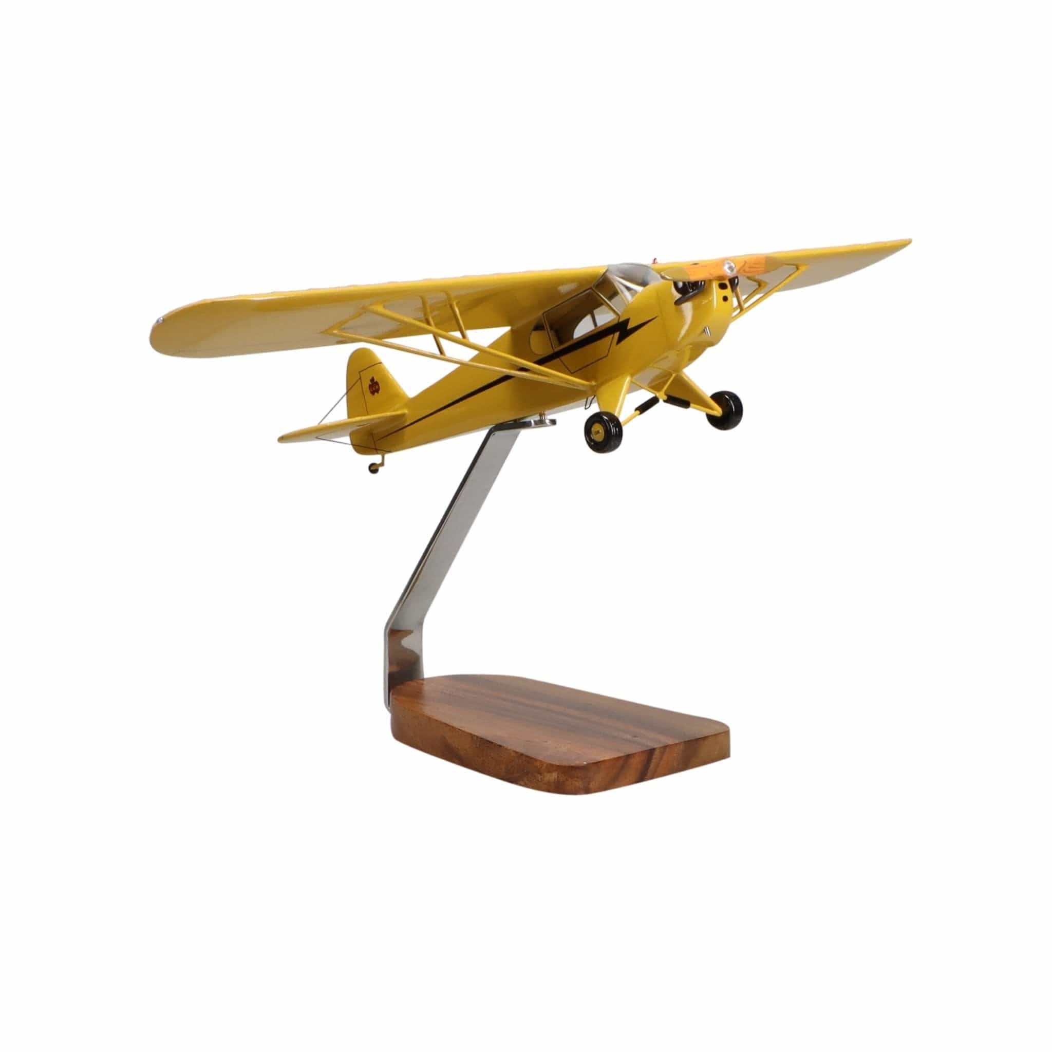 Piper J-3 Cub Model Airplane | Mahogany Clear Canopy Gift