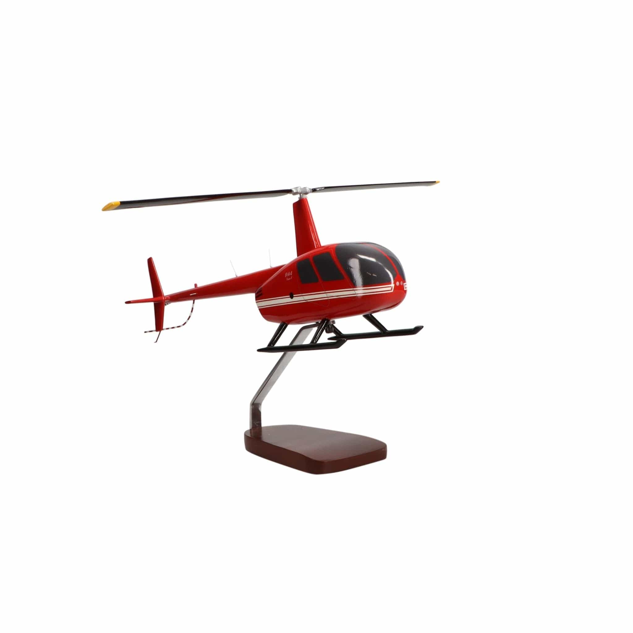 Robinson R44 Mahogany Model | Handcrafted Scale Display – PilotMall.com