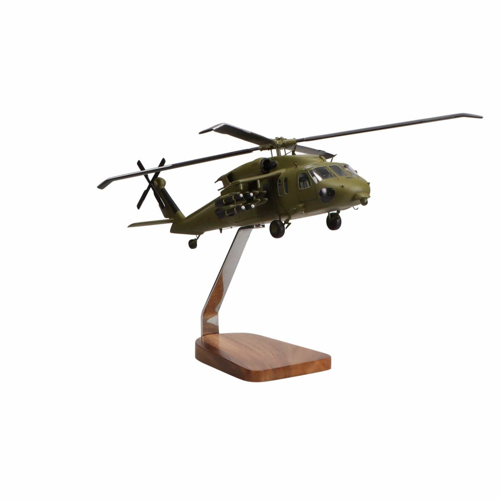 Sikorsky Black Hawk Model - Handcrafted Mahogany Collectible