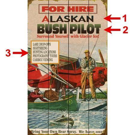 Personalized Aviation Gifts – Bush Pilot Wood Sign – PilotMall.com