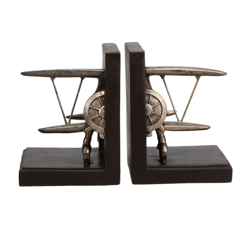 Airplane Bookends – Vintage Biplane Decor by Roman Inc