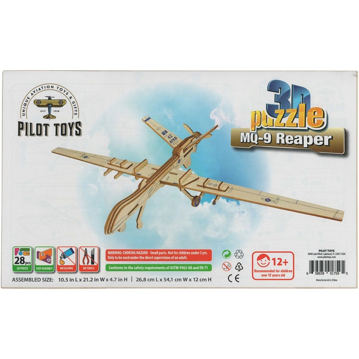 Drone Model Kit for Kids – STEM Military Puzzle | Pilot Toys ...