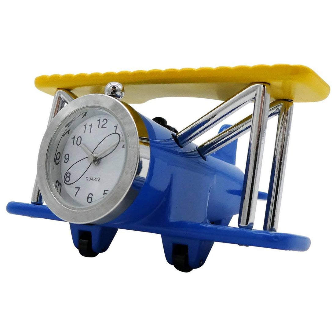 Airplane Desk Clock - Whimsical Biplane Gift | Pilot Toys