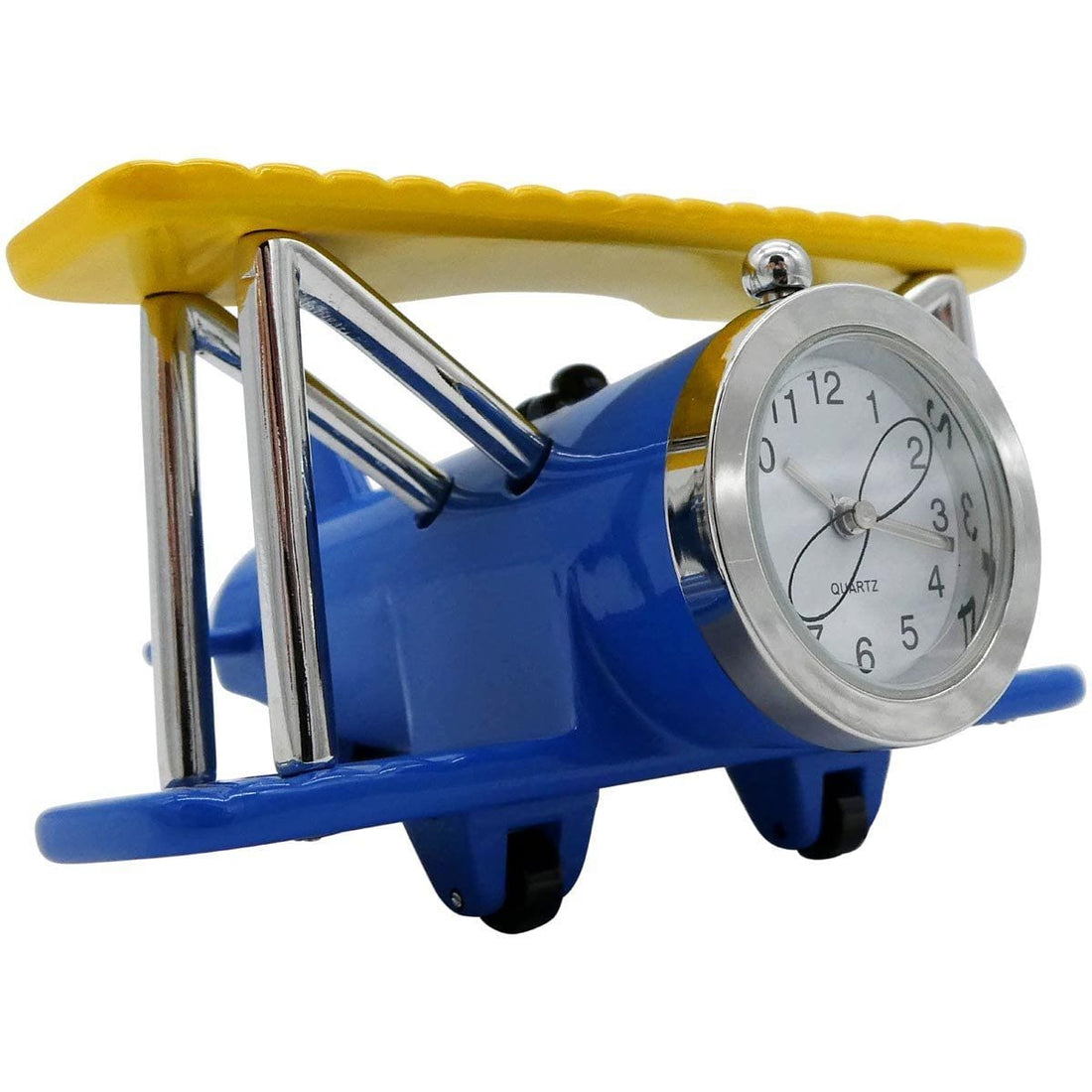 Airplane Desk Clock - Whimsical Biplane Gift | Pilot Toys