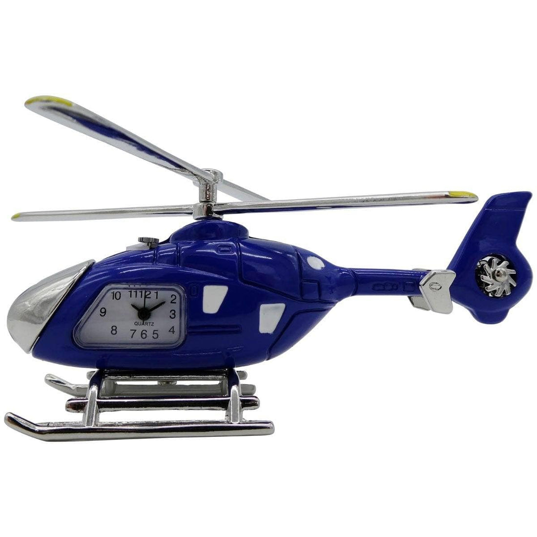 Helicopter Desk Clock | Pilot Toys Blue Aviation Gift
