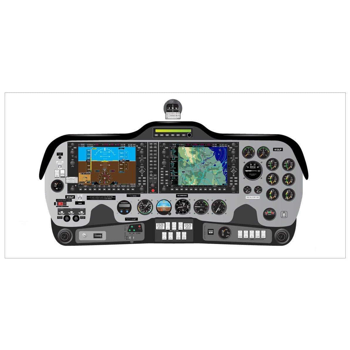 Tecnam P2006T 18x36 Cockpit Poster Training Aid | JETPUBS – PilotMall.com