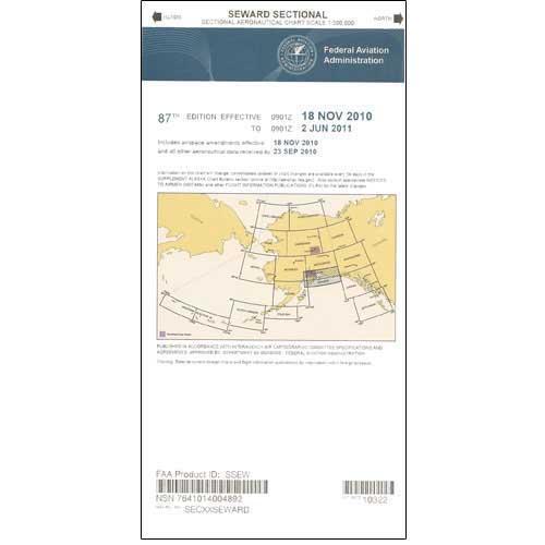 FAA Seward Sectional Chart – Alaska VFR Map, 56-Day Updates