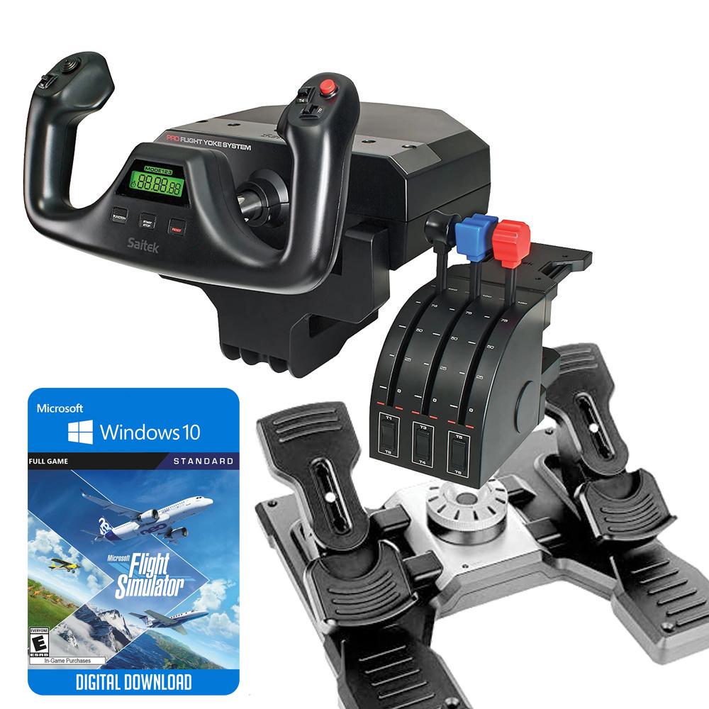 Logitech G Saitek Basic Flight Simulation Bundle w/Microsoft Flight Si