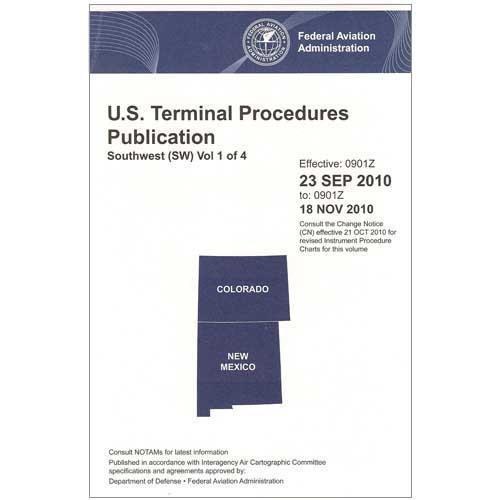 FAA South West Vol 1 U.S. Terminal Procedures Publication Bound