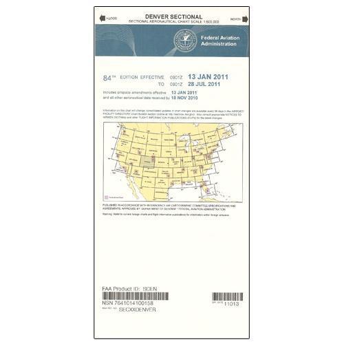 FAA Denver Sectional Chart – Updated Rocky Mountain VFR – PilotMall.com
