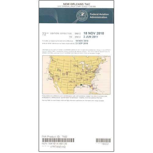 New Orleans Terminal Area Chart by FAA | VFR Flyway Routes
